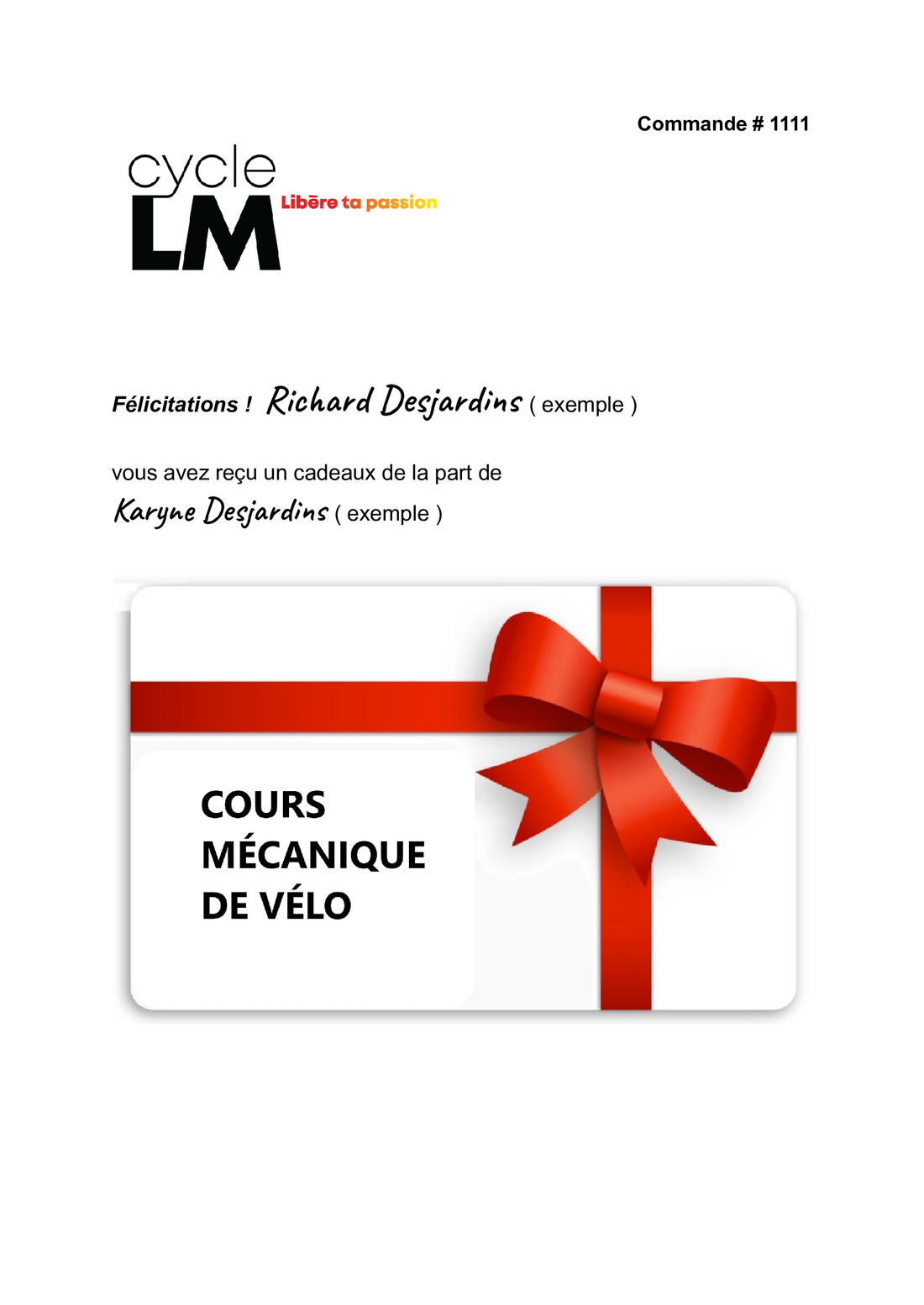 Cours de mécanique de vélo – Cycle LM